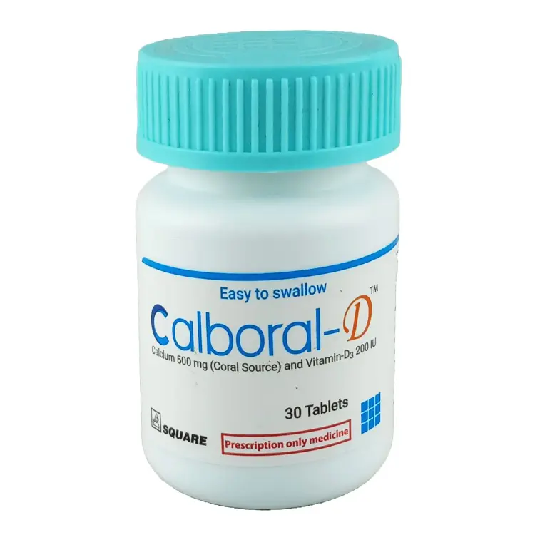 Calboral D - ক্যালবোরাল-ডি ৫০০ মি.গ্রা.+২০০ আই ইউ ট্যাবলেট | MedEasy