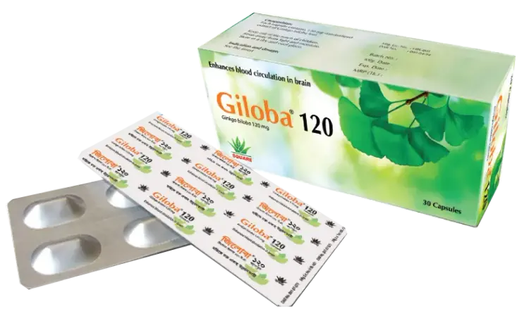 Giloba 120 mg Capsule - জিলোবা ১২০ মি.গ্রা. ক্যাপসুল | MedEasy