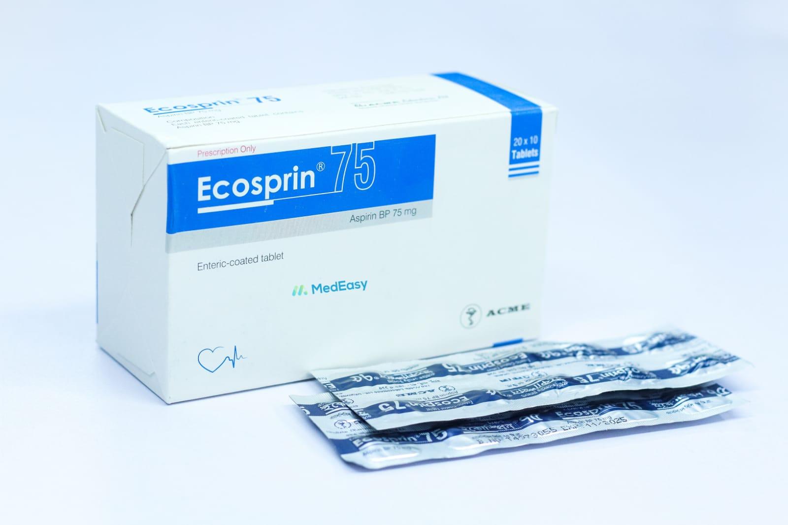 Ecosprin 75 mg Tablet - ইকোস্প্রিন ৭৫ মি.গ্রা. ট্যাবলেট | MedEasy