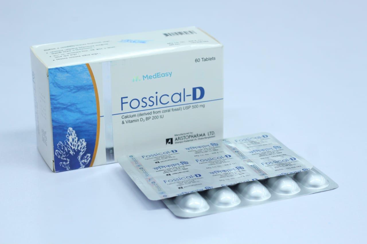 Fossical D 500 mg+200 IU - ফসিক্যাল-ডি ৫০০ মি.গ্রা.+২০০ আই ইউ ট্যাবলেট ...