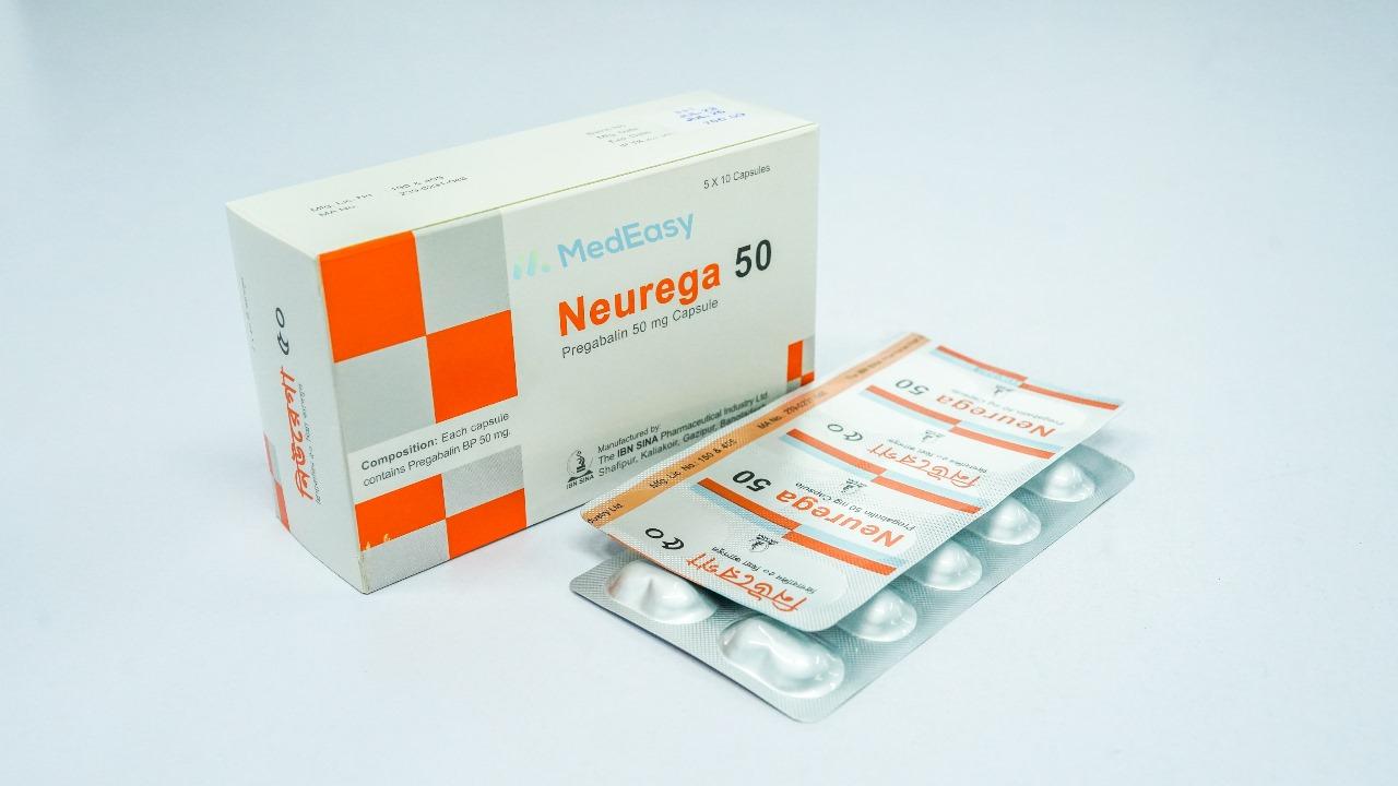 Neurega 50 mg Capsule - নিউরেগা ৫০ মি.গ্রা. ক্যাপসুল | MedEasy