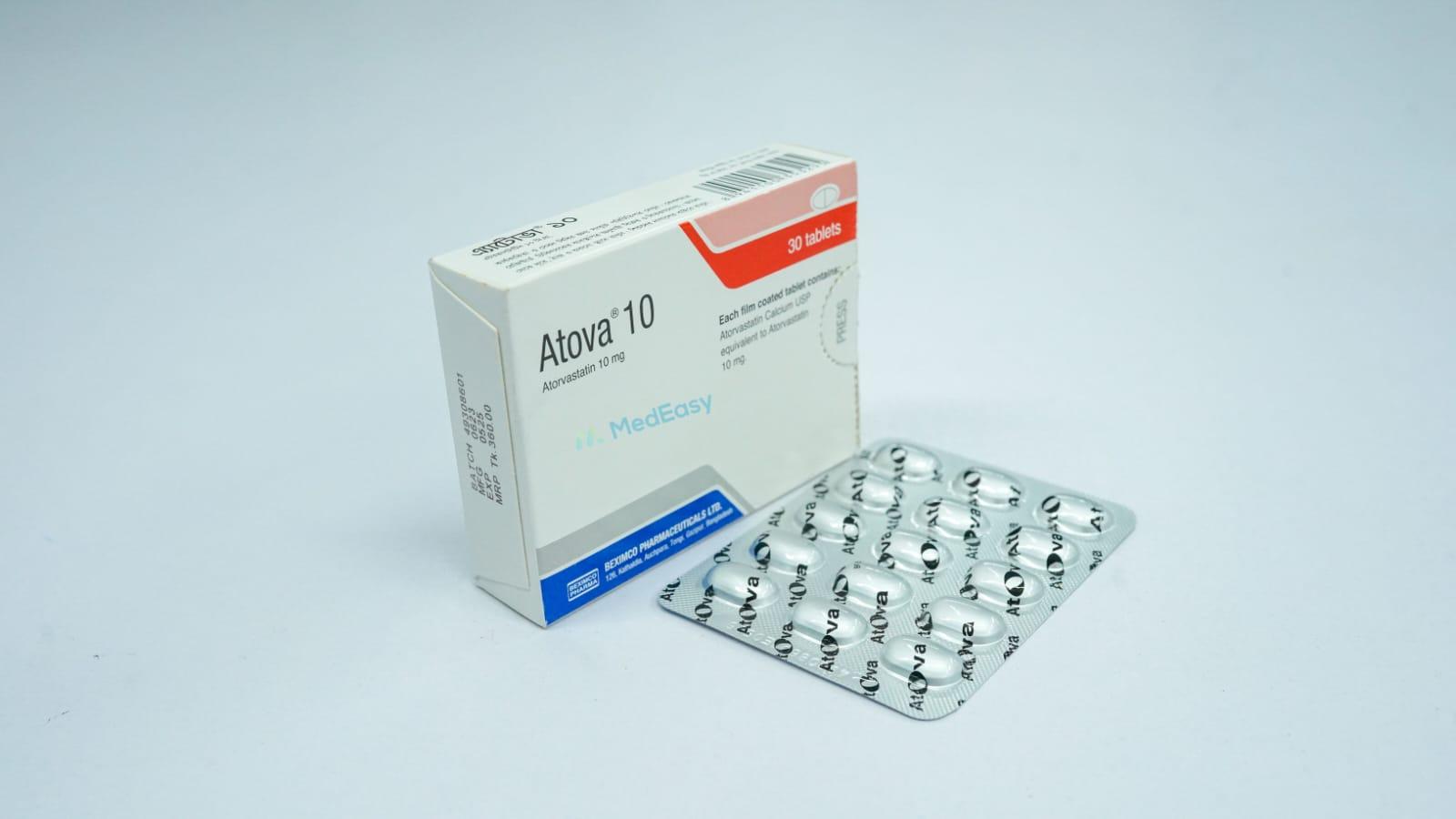 Atova 10 mg - এ্যাটোভা ১০ মি.গ্রা. ট্যাবলেট | MedEasy