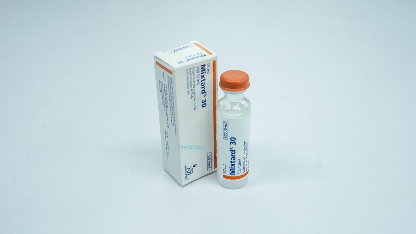 Mixtard 30 100 IU/ml suspension for injection in a vial | MedEasy