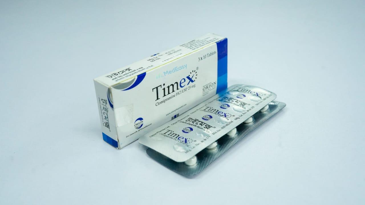 Timex 25 mg - টাইমেক্স ২৫ মি.গ্রা. ট্যাবলেট | MedEasy