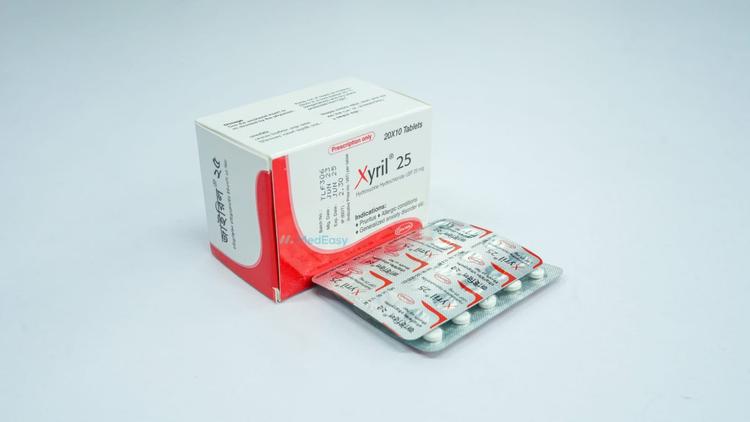 Xyril 25 mg - জাইরিল ২৫ মি.গ্রা. ট্যাবলেট | MedEasy