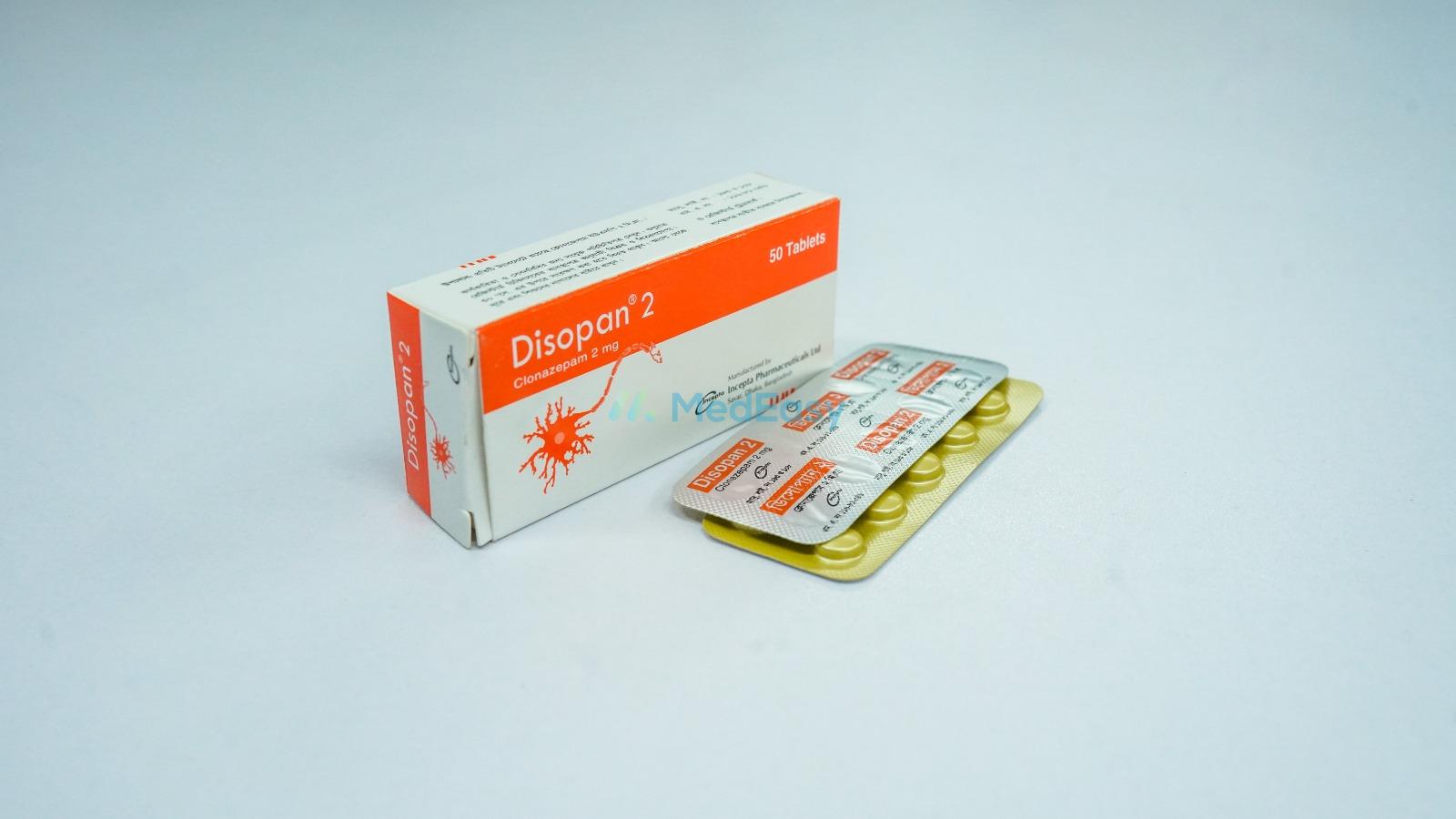 Disopan 2 mg Tablet - ডিসোপ্যান ২ মি.গ্রা. ট্যাবলেট | MedEasy