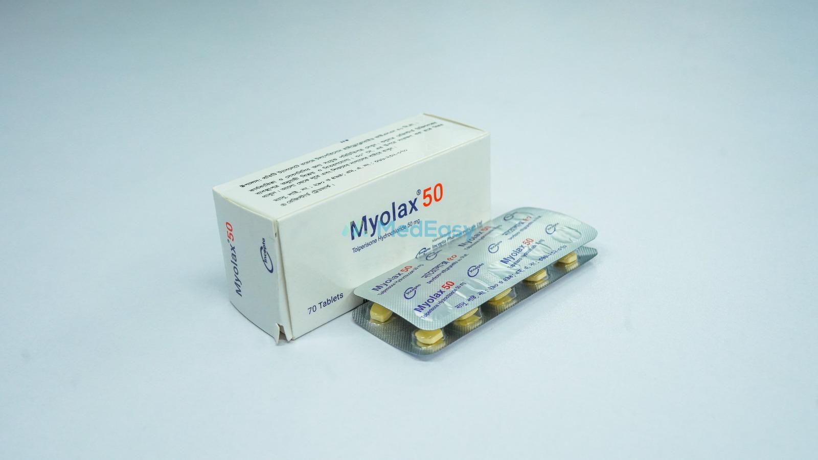 Myolax 50 mg - মায়োলাক্স ৫০ মি.গ্রা. ট্যাবলেট | MedEasy
