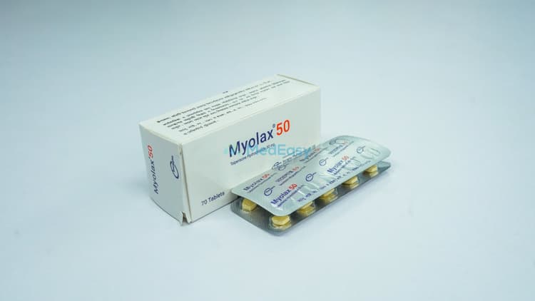 Myolax 50 mg - মায়োলাক্স ৫০ মি.গ্রা. ট্যাবলেট | MedEasy