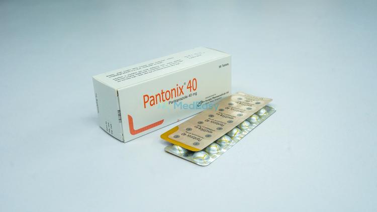 Pantonix 40 mg Tablet - প্যানটোনিক্স ৪০ মি.গ্রা. ট্যাবলেট | MedEasy