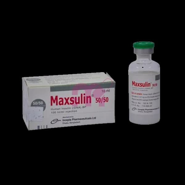 Maxsulin 50%+50% in 100 IU/ml Vial | MedEasy