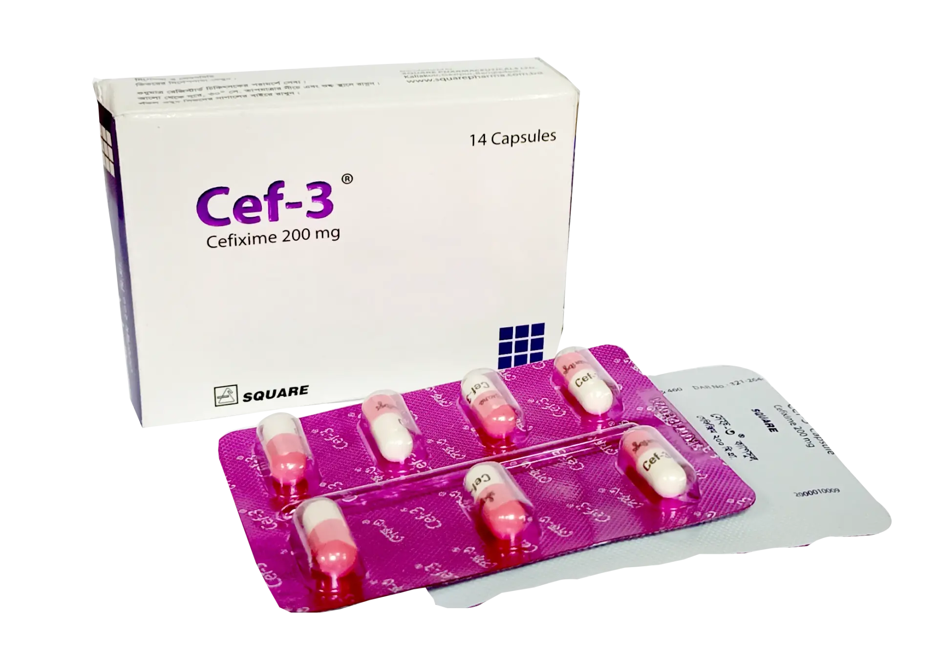 Cef-3 200 mg - সেফ-৩ ২০০ মি.গ্রা. ক্যাপসুল | MedEasy