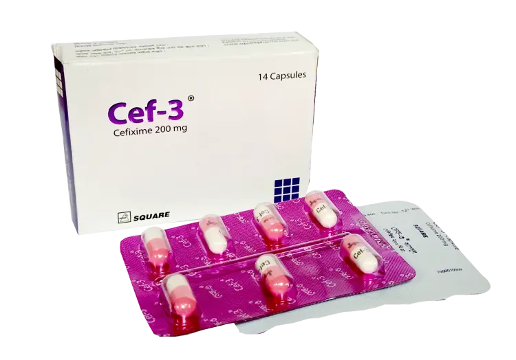 Cef-3 200 mg - সেফ-৩ ২০০ মি.গ্রা. ক্যাপসুল | MedEasy