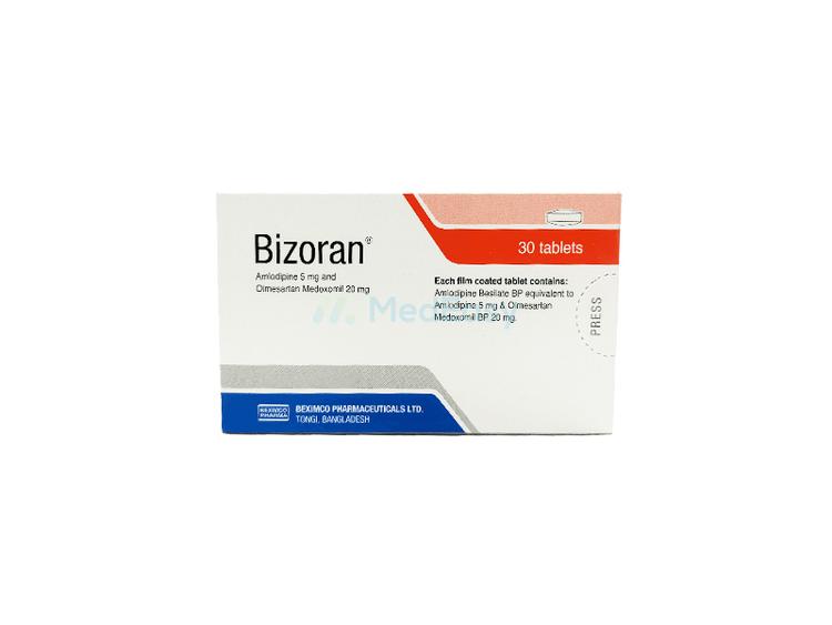 Bizoran 5 mg+20 mg - বাইজোরান ৫ মি.গ্রা.+২০ মি.গ্রা. ট্যাবলেট | MedEasy